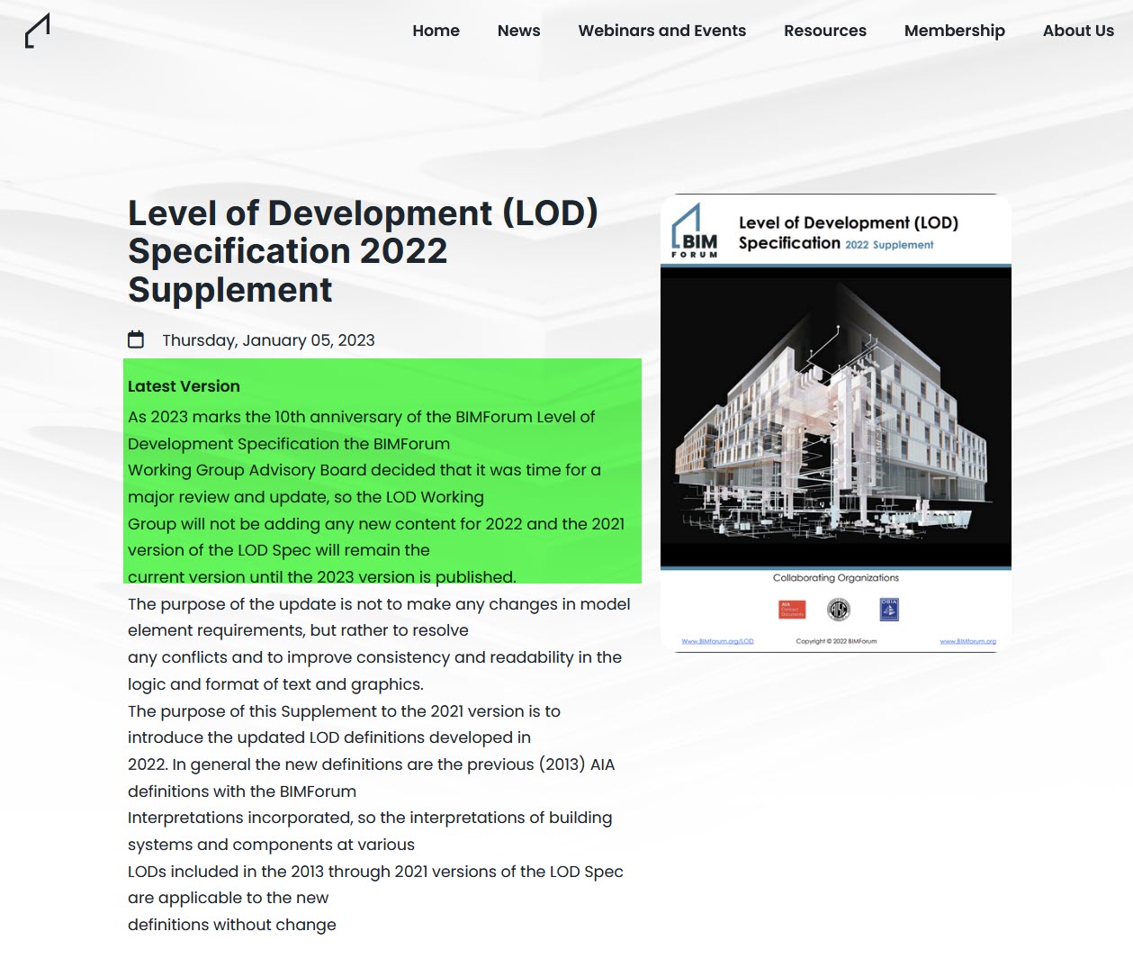 (BIMForum) LOD Spec update? – Structural BIM Solutions
